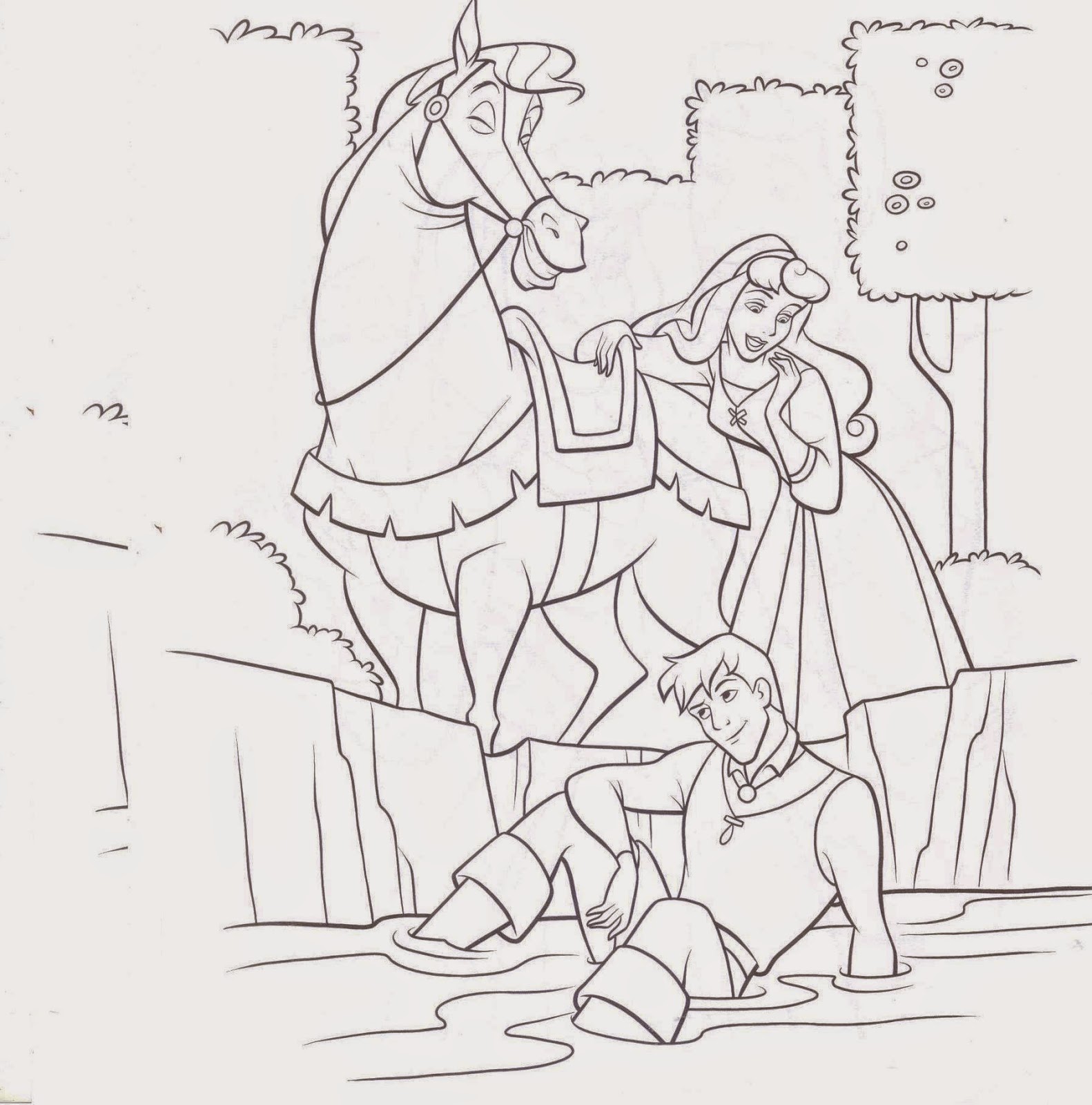 Coloring Pages: Princess Aurora free printable coloring pages