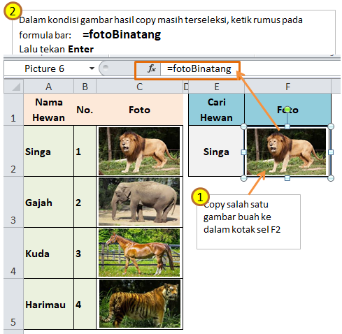 Belajar Microsoft Excel: Cara VLOOKUP Gambar dan Foto di Excel