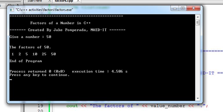 Free Programming Source Codes And Computer Programming Tutorials Factors Of A Number In C
