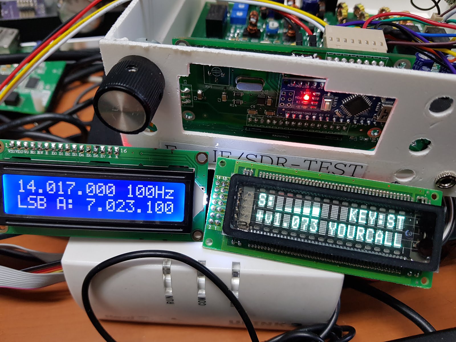 Various LCD support in uBITX with Firmware CEC Version 1.073 Beta