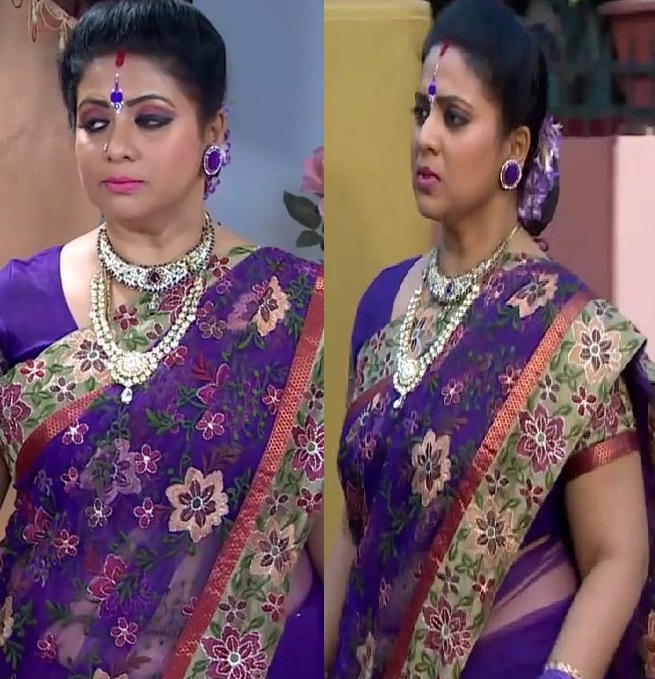 Mallu Tv Serial Actress Roopasri Hot Sexy Deep Wide Navel in Saree -Sa ...