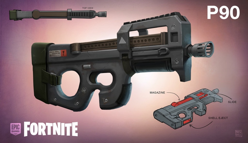 New Gun P90 - Gold Smg ~ Fortnite Flip