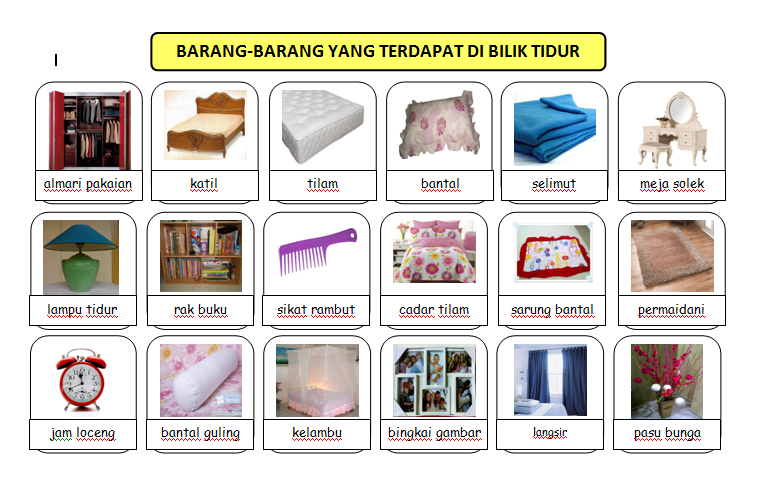 CIKGU ANGELA: MENGENAL BARANG-BARANG YANG TERDAPAT DI RUMAH KITA^^