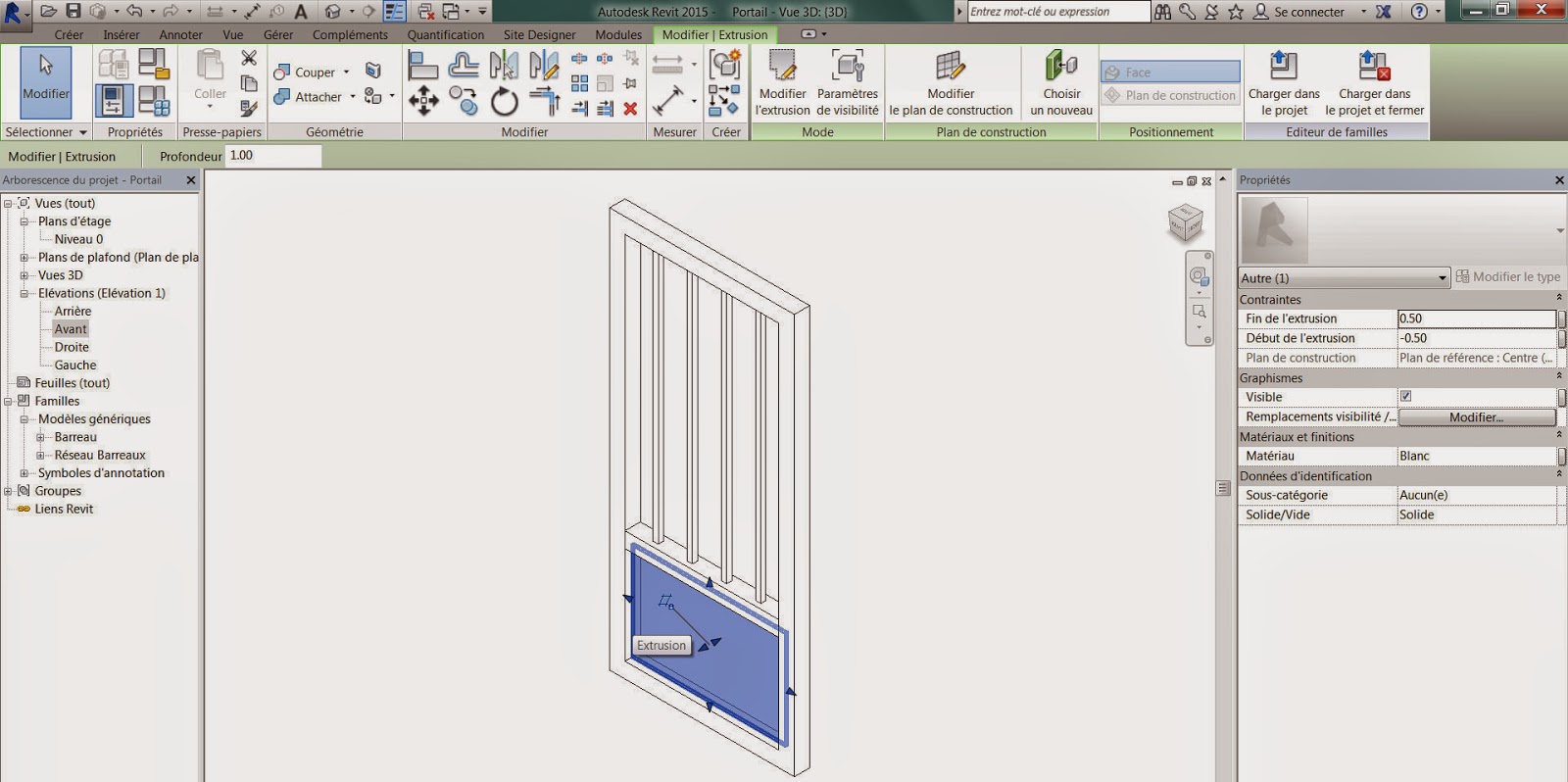 Revit-Mémo: Revit 2015_Famille_Portail paramétrique, Familles ...