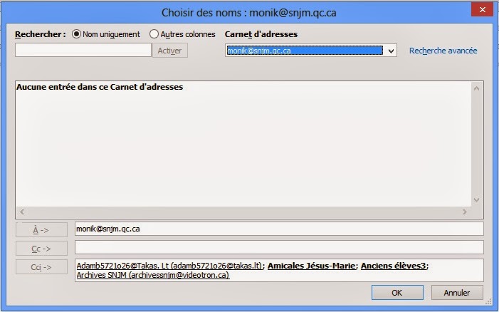 Chronique informatique SNJM: Masquer les destinataires: copie carbone ...