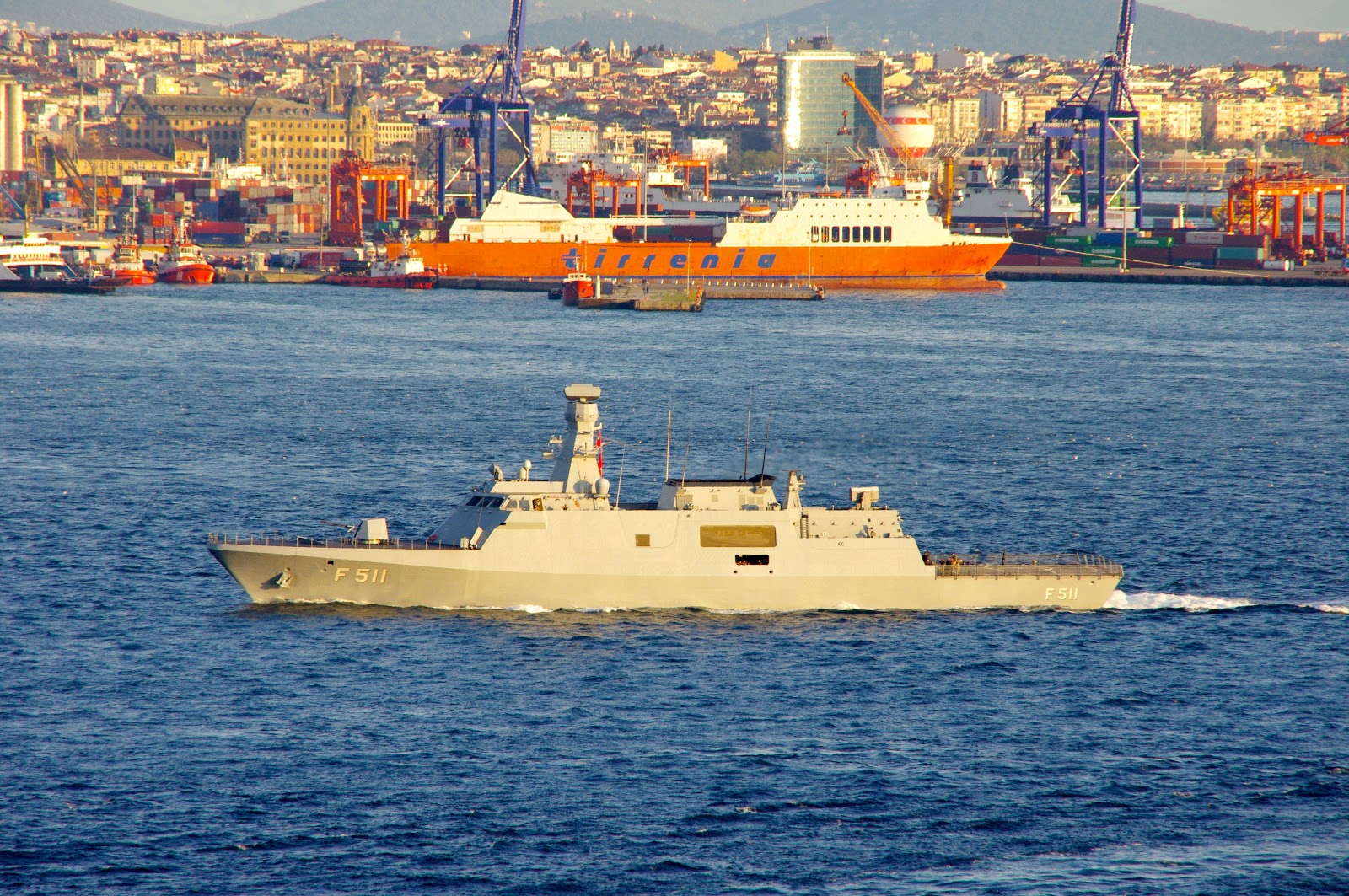 WARSHIPS ON THE BOSPHORUS: F 511 HEYBELIADA -ADA CLASS CORVETTE/FRIGATE