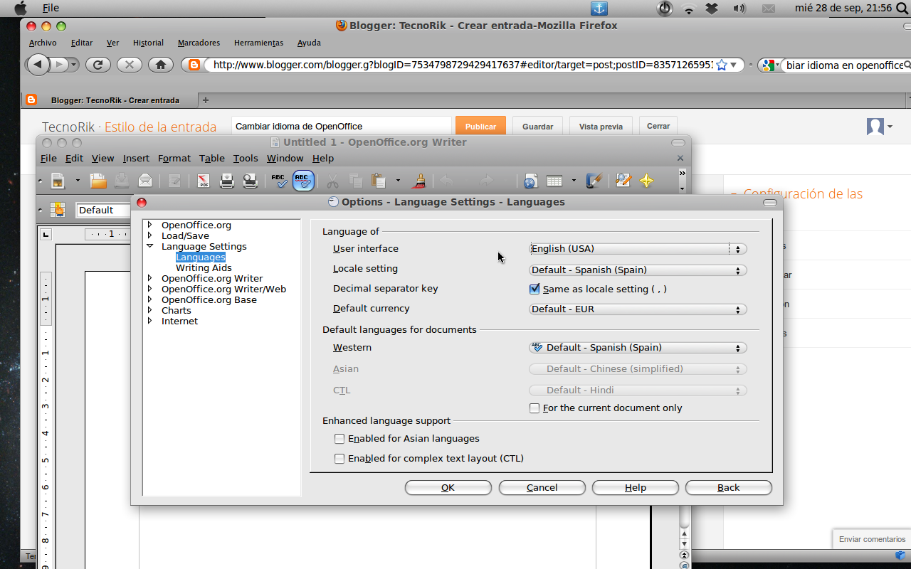 TecnoRik: Cambiar idioma de OpenOffice