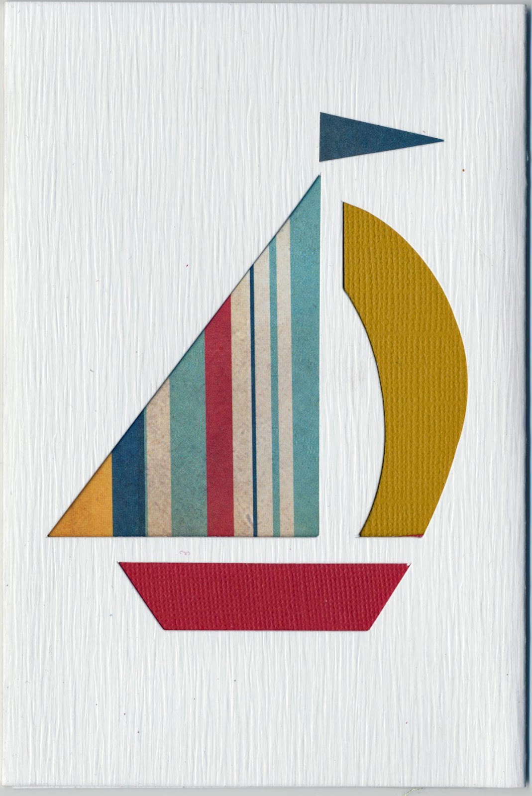 HAND MADE CARDS........ Ideas and Inspiration: SIMPLE SAILBOAT CARD