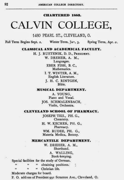 College History Garden: Calvin College in Cleveland, OH