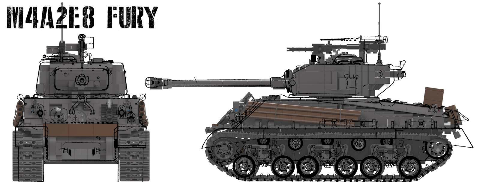 Tommy Styrvoky's MOCs: M4A2E8 FURY Sherman Tank