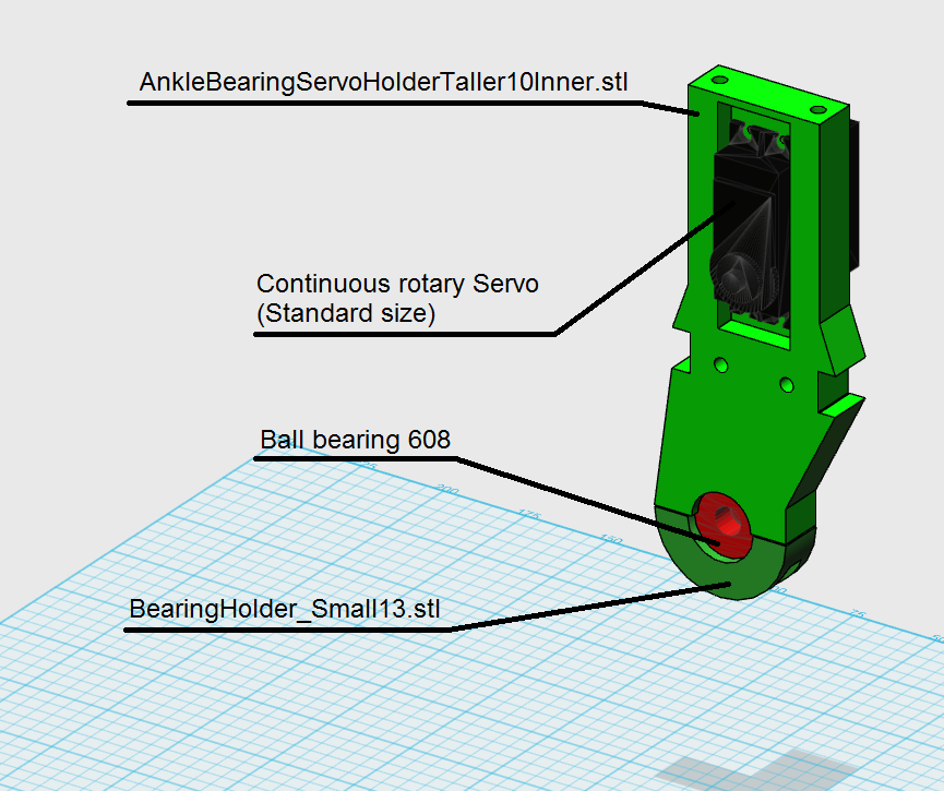 Andrejova robotika: InMoov Foot - Ankle. Parts & Instructions (ENG)