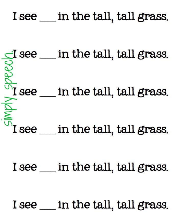 In the Tall, Tall Grass {With a Freebie!} | Simply Speech
