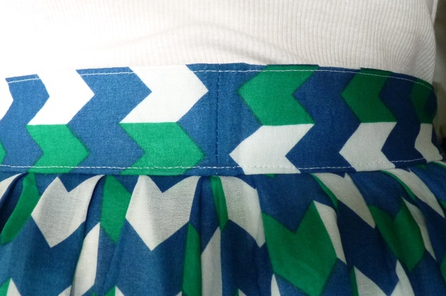 four square walls: chevron pleated skirt