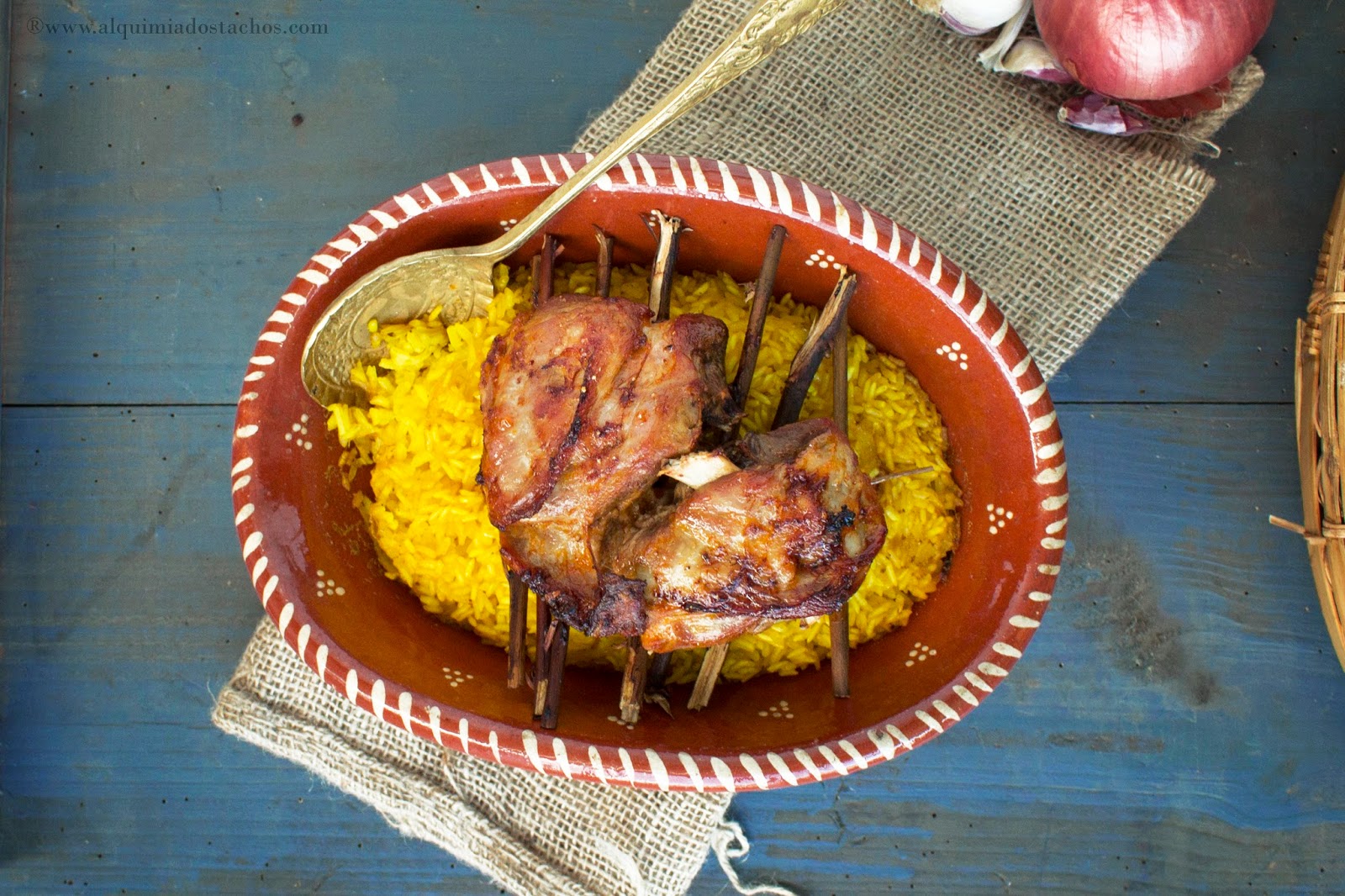 Anho assado com arroz ⧫ Ricette Pasquali