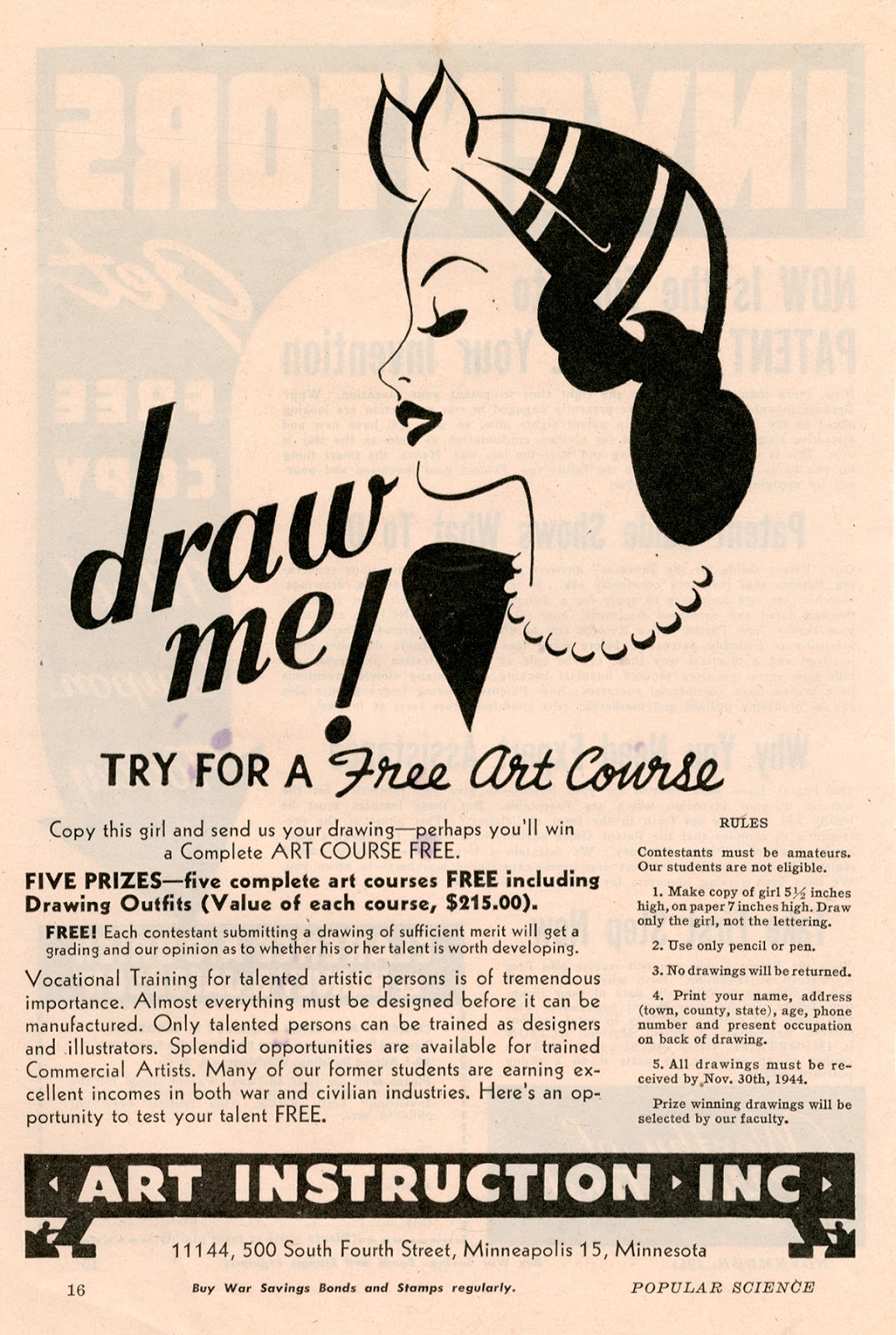 Mitch O'Connell: "Draw Me!" The Classic Ads of Art Instruction Inc.!