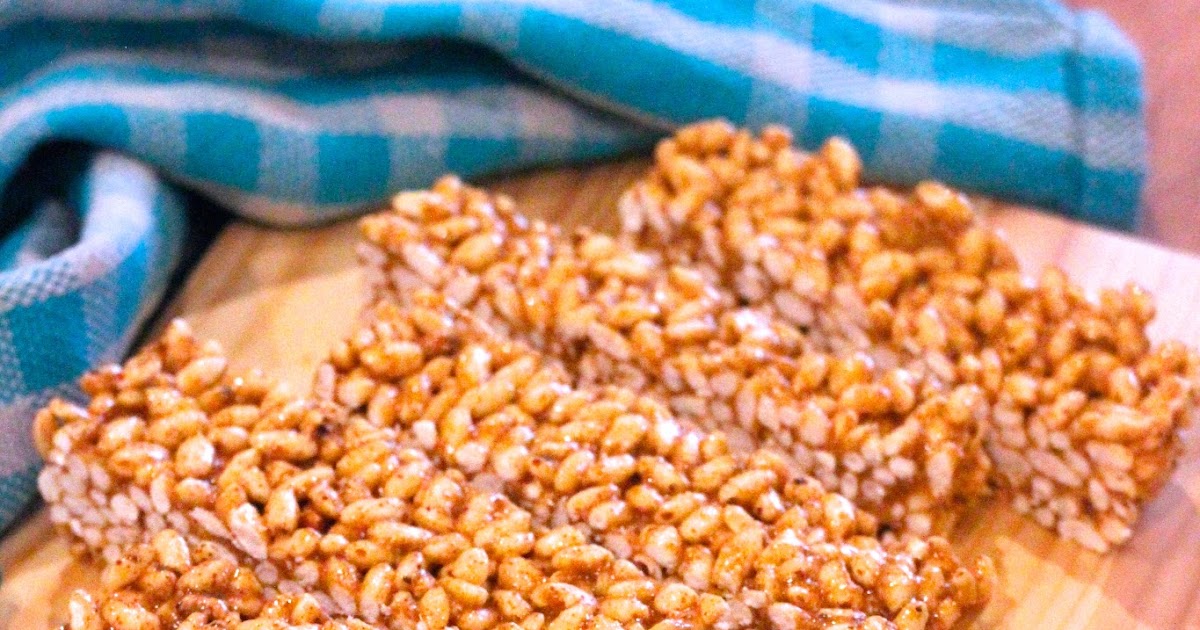 Barritas de Cereais Puff com Manteiga de Amêndoa e Mel - Comida