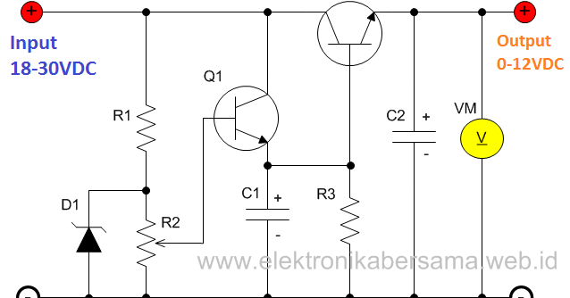 Rangkaian Penurun Tegangan DC Variable | Elektronika Bersama