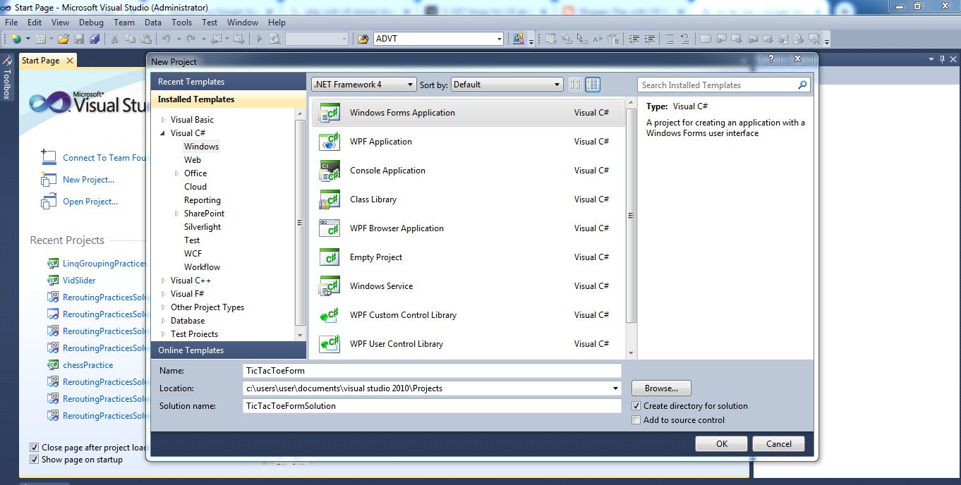 Develop Tic Tac Toe game using basic Windows Form and C# Dotnet codes