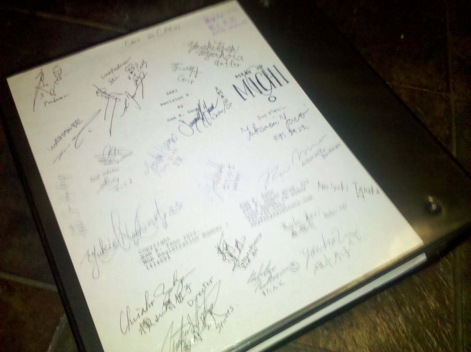 Welcome to the Syndicate: SAKI Writer/DP Production Notebook