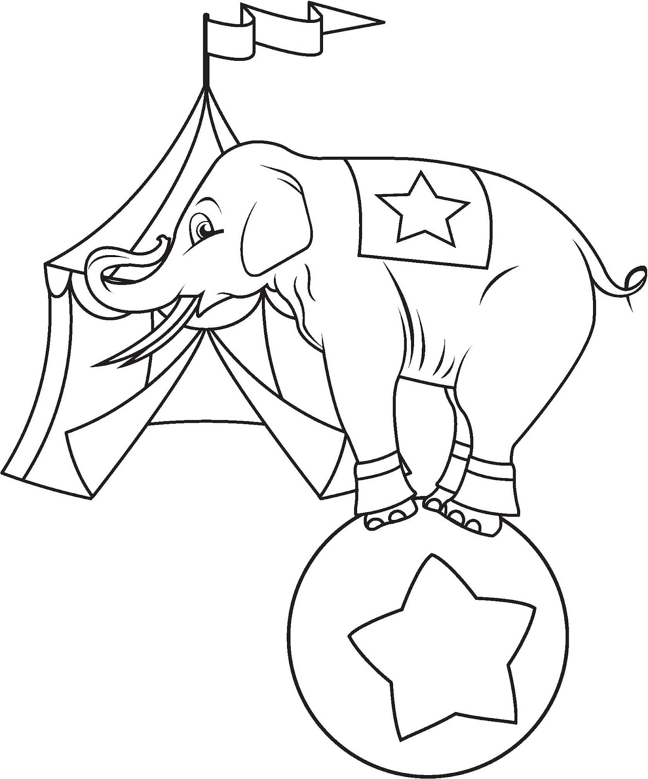 Circus Animals Coloring Pages
