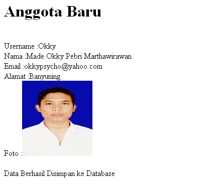 Contoh Aplikasi Web Registrasi Sederhana Menggunakan PHP MySQL