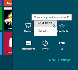 Sociolatte: Windows 8: How to shut down or restart