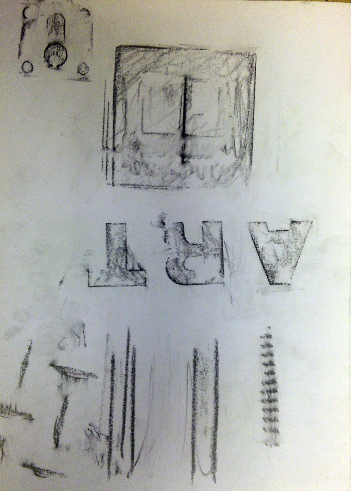 Art & Design Blog: Week Three: Graphite Rubbing & Wax-Resist Experiments