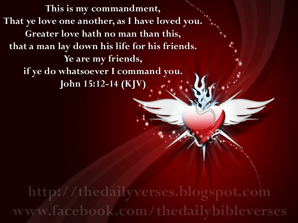 Daily Bible Verses John 15 12 14