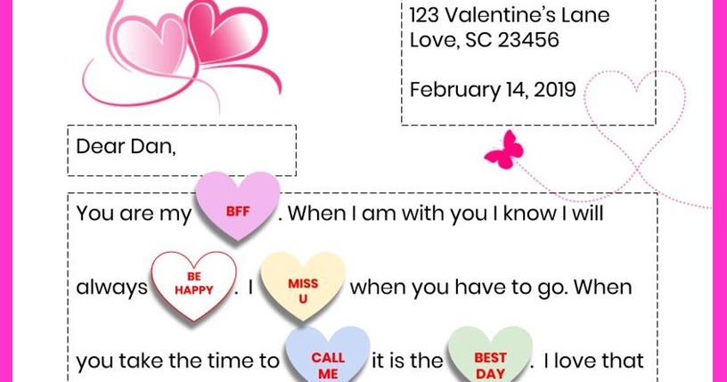 Digital Conversation Heart Writing Activity