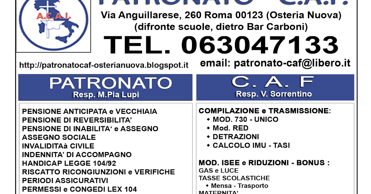 VOLANTINO PATRONATO CAF