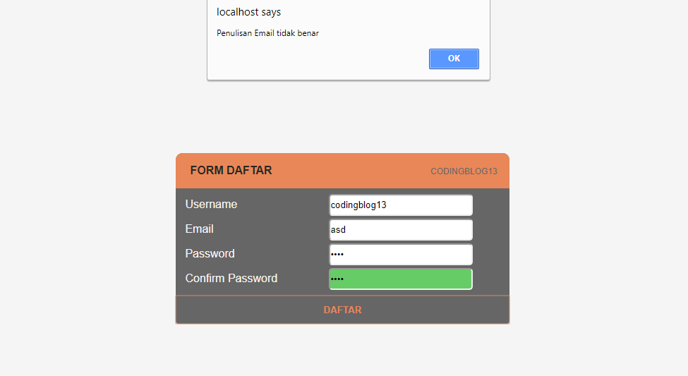 Membuat Form Validasi Dengan Javascript Email Verifikasi Password Js Tricks Zracoder 13