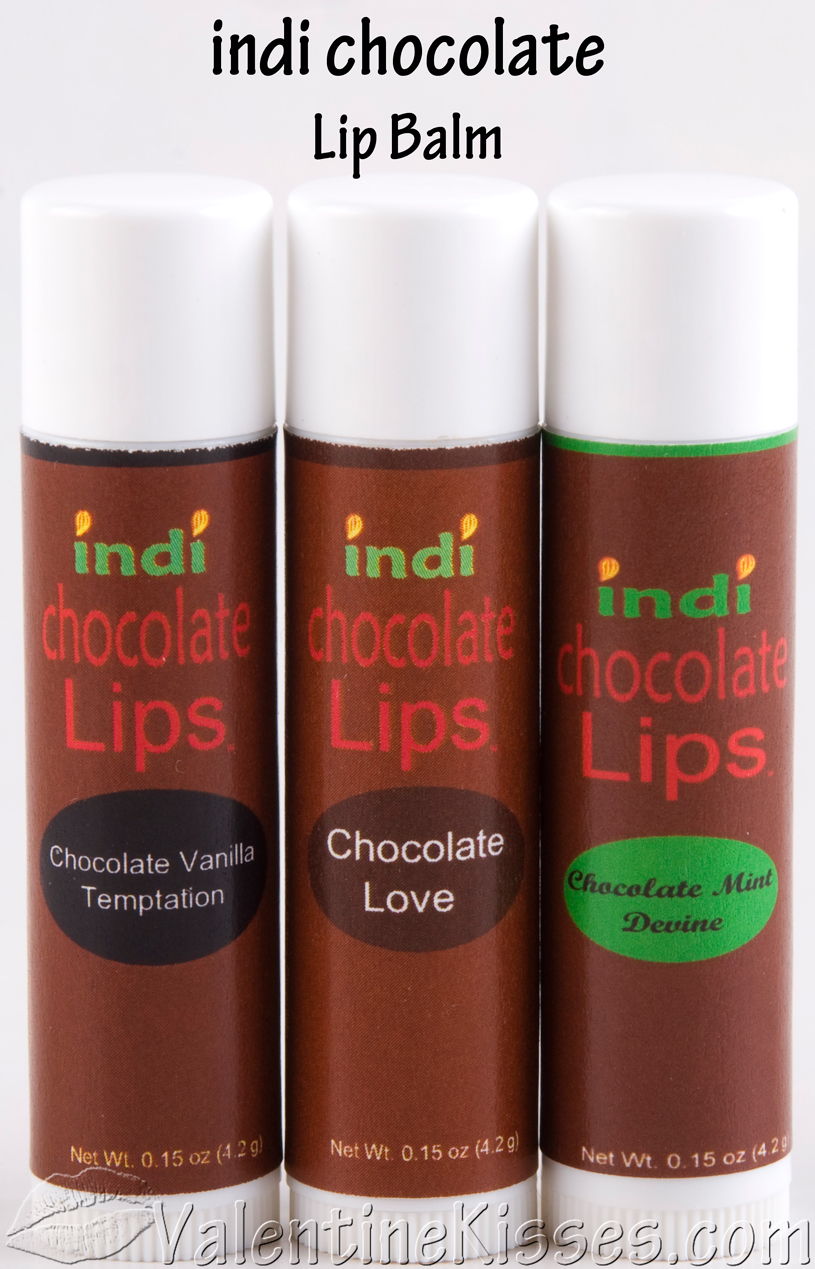 Valentine Kisses: indi chocolate Lip Balm - Chocolate Love, Chocolate ...
