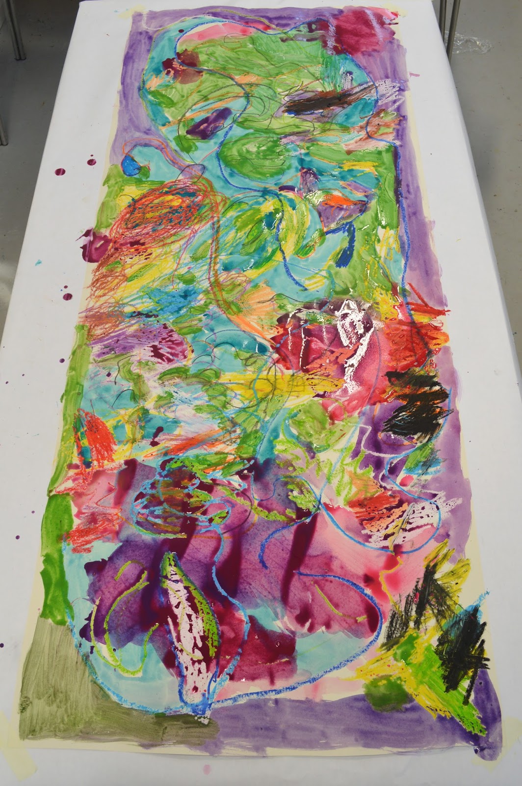 LEVEL Visual Arts: Two men create a connected painting. 23 March 2016