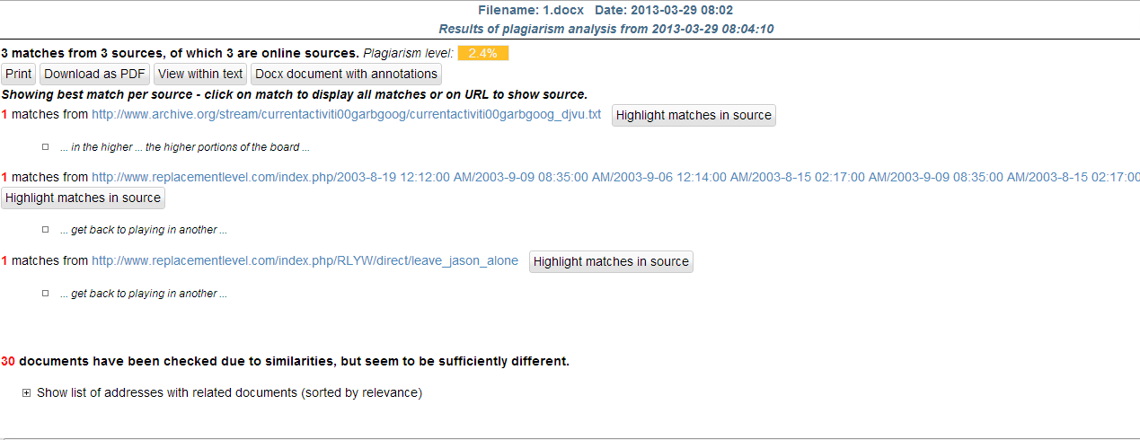 Bound and Bookmarked: PlagScan and Plagtracker: Comparison of Free ...