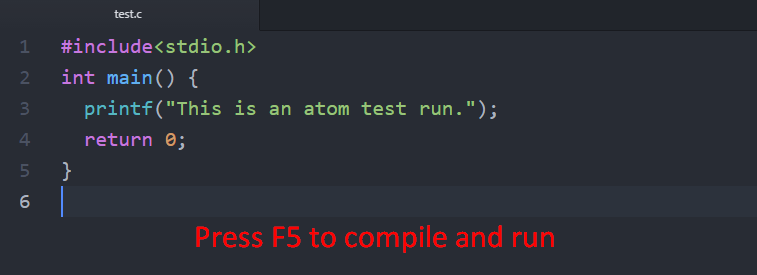 Programcodeflow Compile And Run C And C Programs In Atom Editor