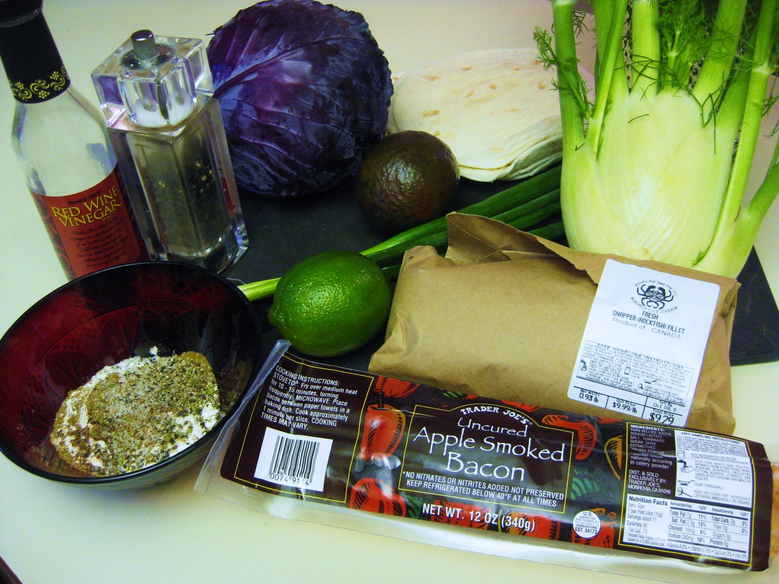 The Joyful Table: Fish Tacos with Red Cabbage and Fennel Slaw