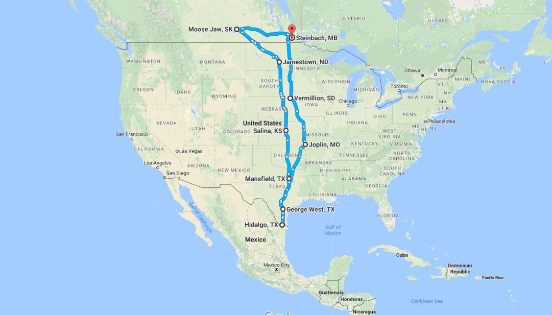 roadtrip chris arbon: Hidalgo and US Highway 281.