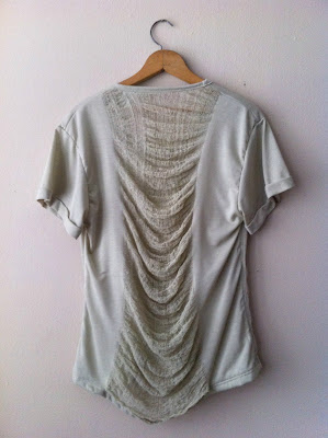 lauren kemp: DIY: shredding a T-shirt I made