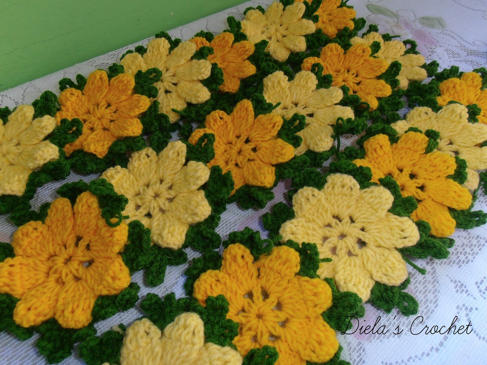 DIELA'S CROCHET: Crochet Sekebun Bunga Daisy