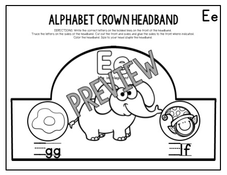 Emily Jane Creates: CROWN HEADBANDS-Alphabet, Blends, Digraphs, Magic e ...