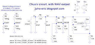THE WORLD ACCORDING TO JUHO-ERIC: LTSpice simulation of Chua's circuit
