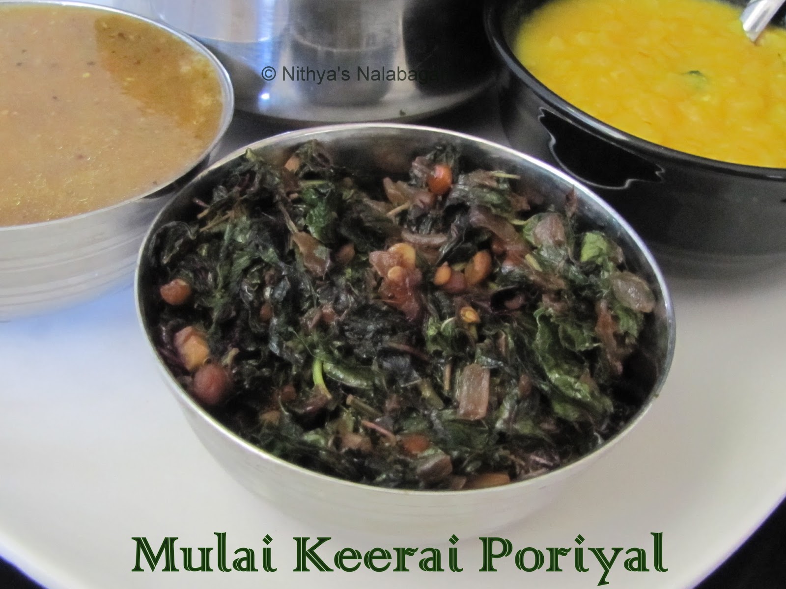 Mulai Keerai Poriyal | Amaranth Leaves dry curry |Nithya's Nalabagam