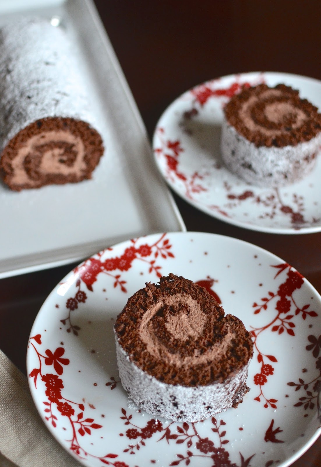 Playing with Flour: Chocolate roll cake with mocha cream filling