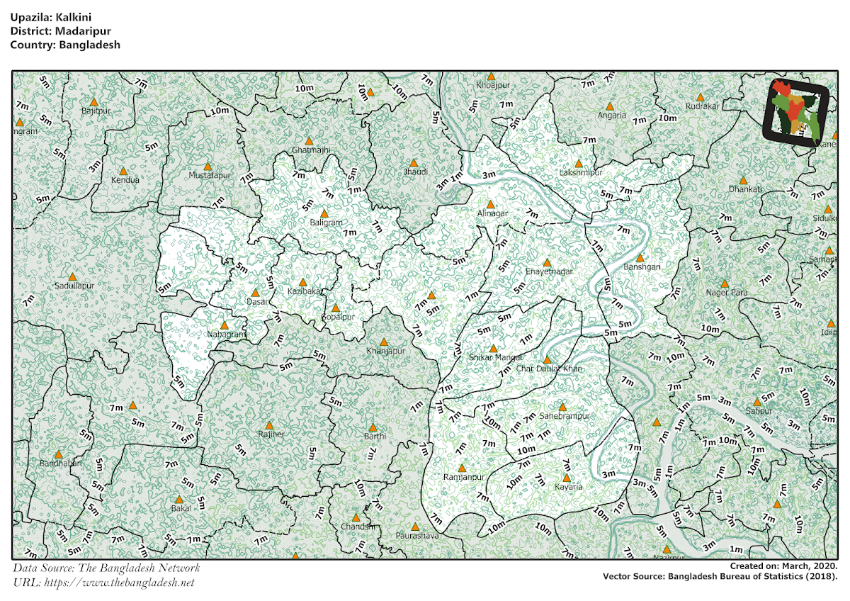 Mouza & Land Use Maps of Kalkini Upazila, Madaripur, Bangladesh ...