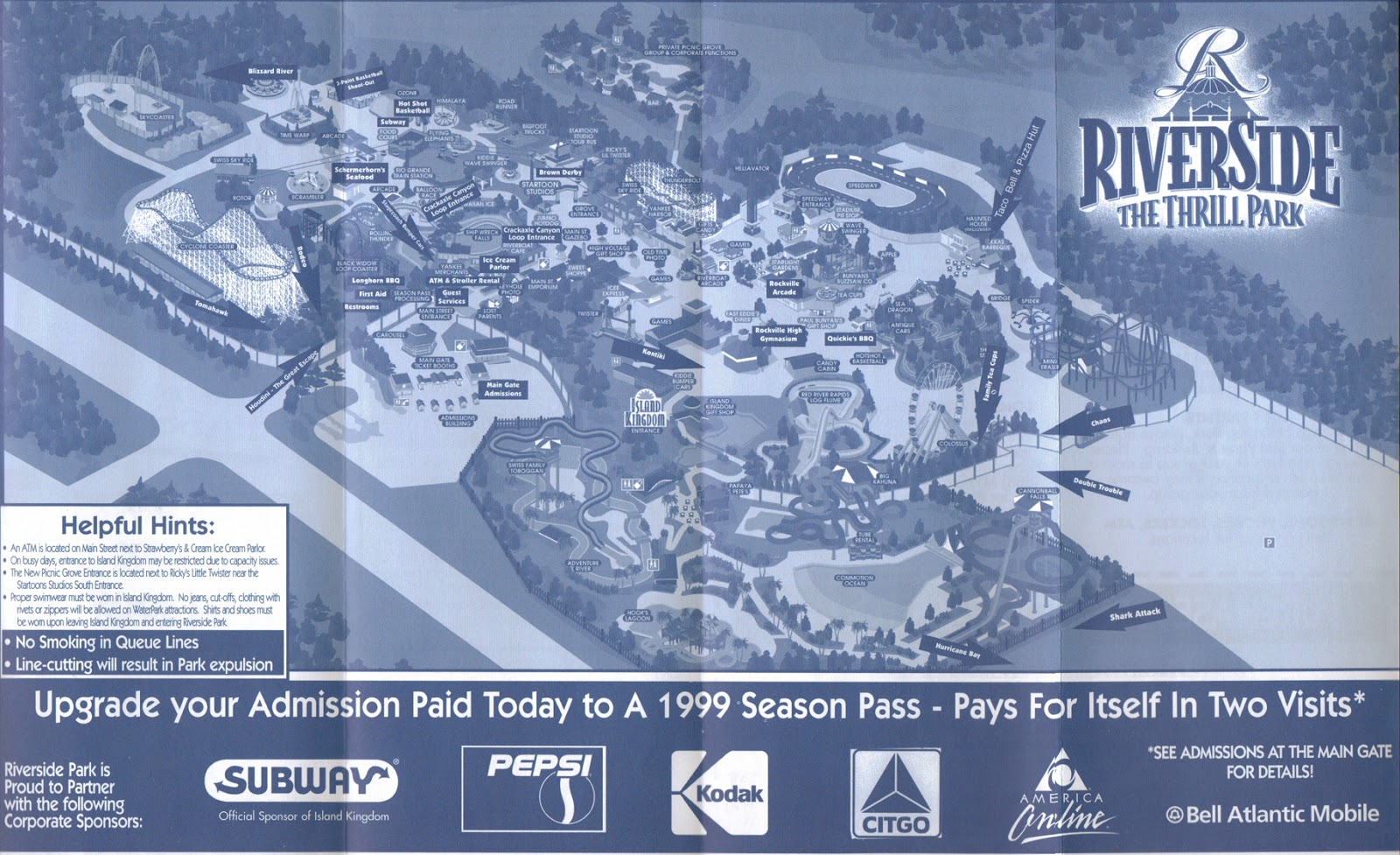 The Great Escape Water Park Map