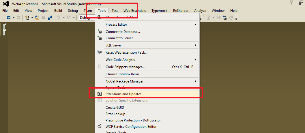 C-Sharp class to Type Script in Visual Studio 2015