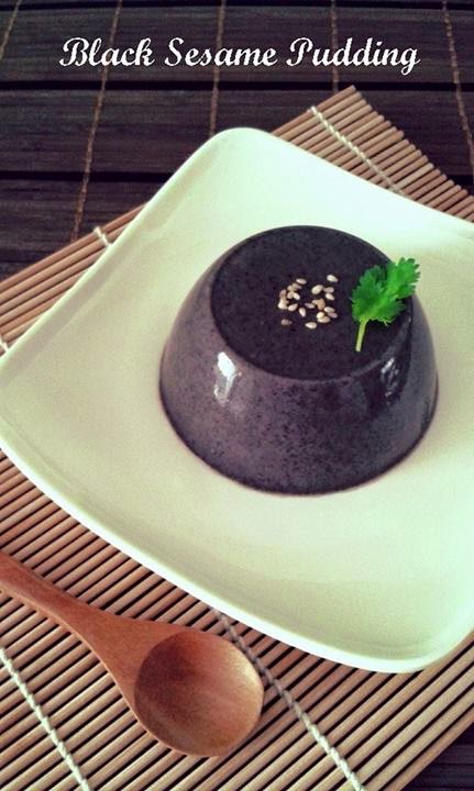 Black Sesame Pudding ( 黑芝麻布丁 ) by Kris Lim
