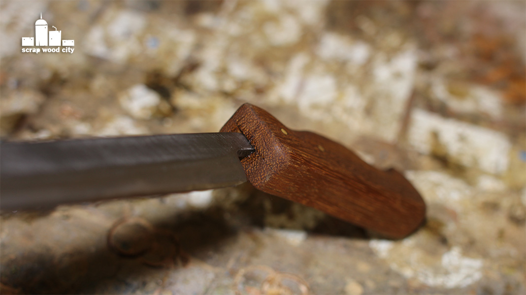scrap wood city: How to make a DIY draw knife from an old file