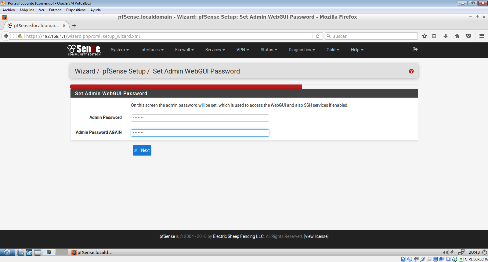 Servicios de red e internet: pfSense | Primeras configuraciones con la interfaz web