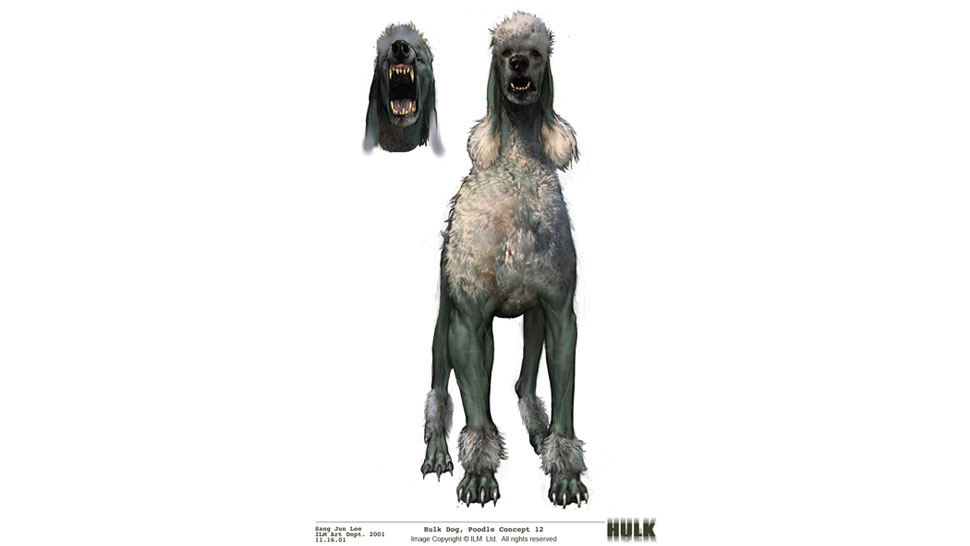 Killer Ang Lee HULK Dog Concept Art by Sang Jun Lee and Kevin Nowlan ...